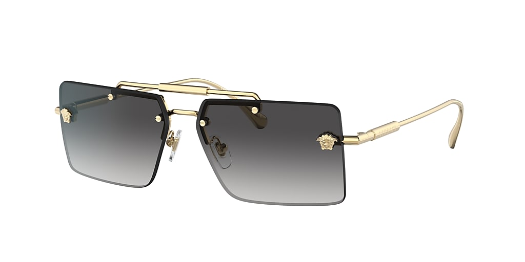 Versace VE2245 60 Grey Gradient & Gold Sunglasses | Sunglass Hut USA