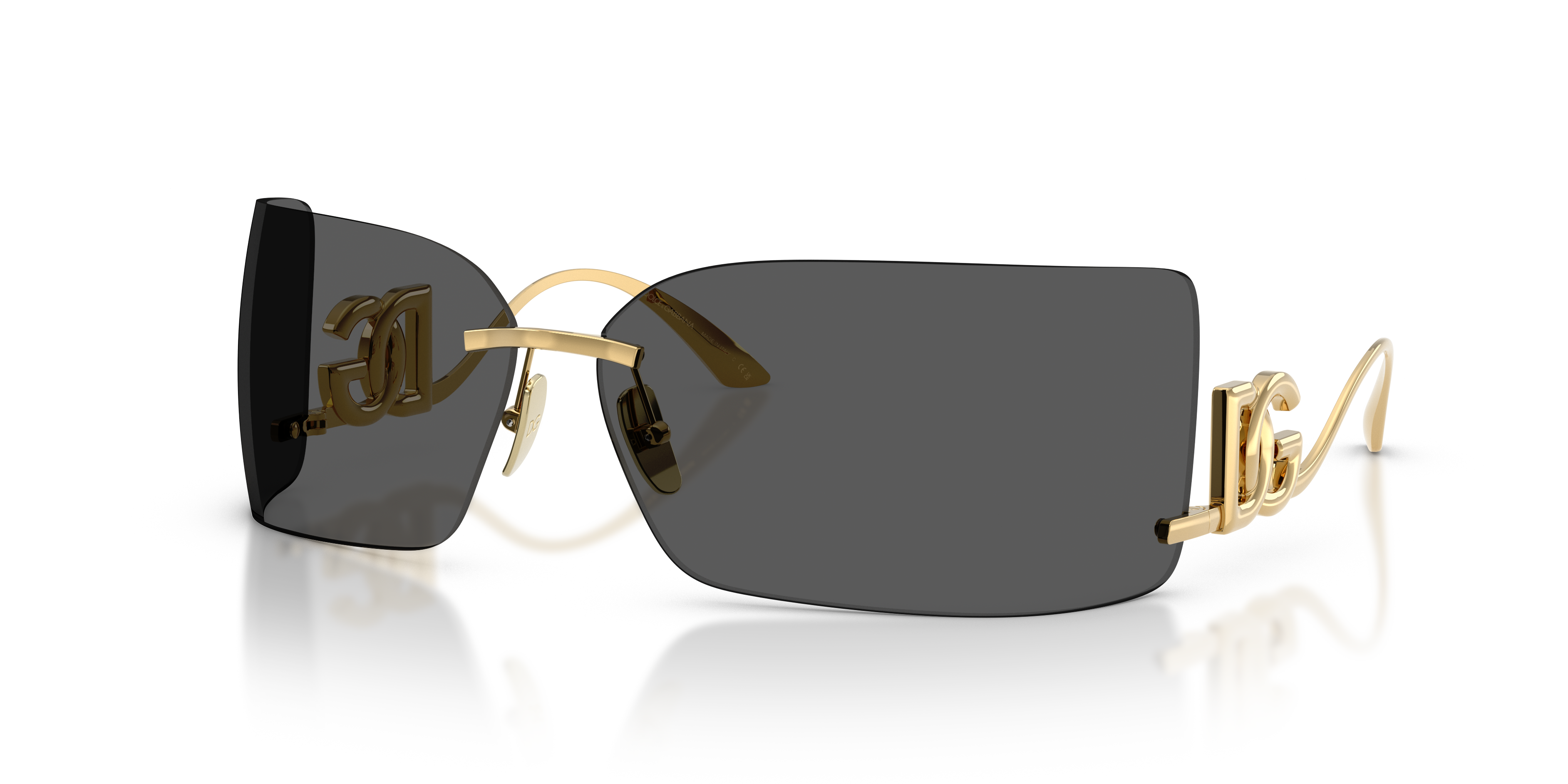 Dolce&Gabbana DG2319 XXL (79 - 13) with Grey lenses and Gold frame ...