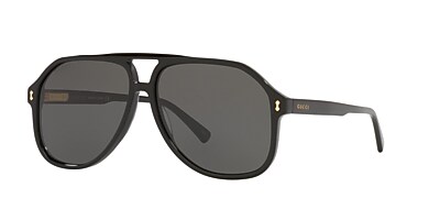Gucci GG1042S 60 Grey & Black Sunglasses | Sunglass Hut USA