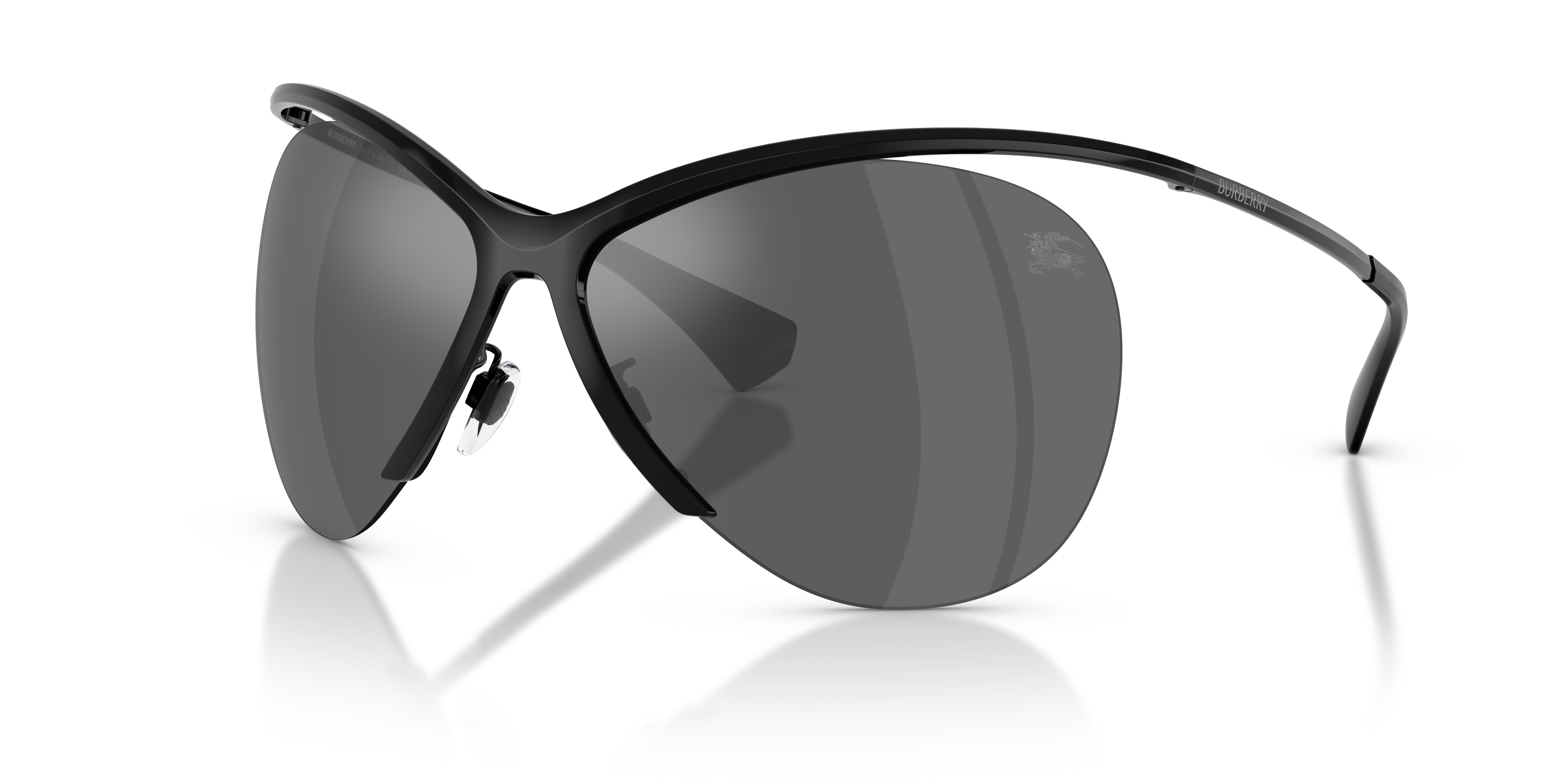 Burberry BE3168 XL (0 - 137) com Lentes Prata e Armação Preto ...