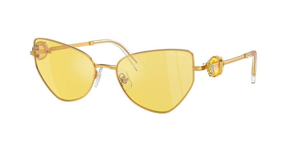 Swarovski SK7003 57 Yellow Flash Silver & Gold Sunglasses | Sunglass ...