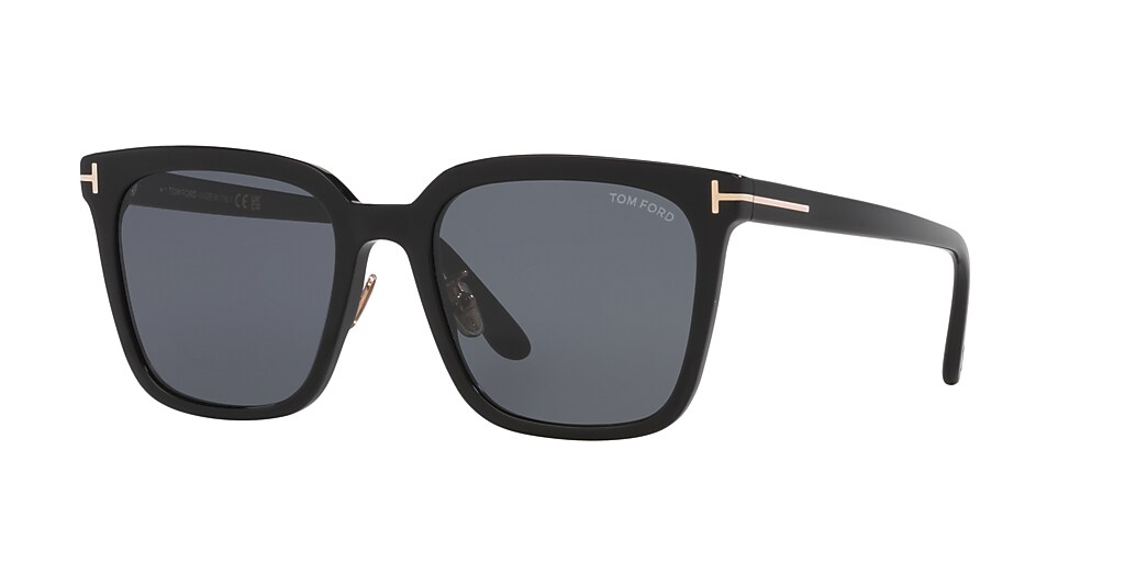 Tom Ford FT1132-K 56 Grey & Black Shiny Sunglasses | Sunglass Hut USA