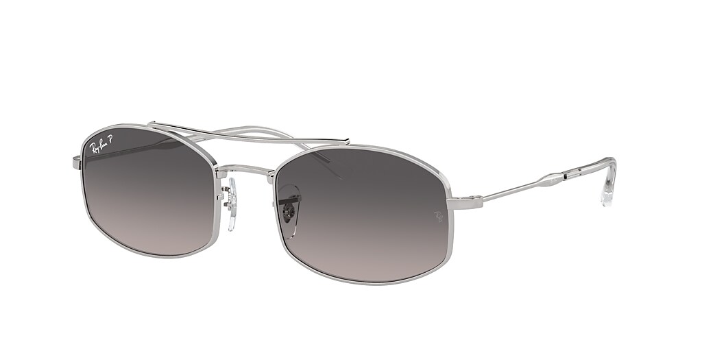 Ray-Ban RB3719 54 Light Grey & Silver Polarized Sunglasses | Sunglass ...