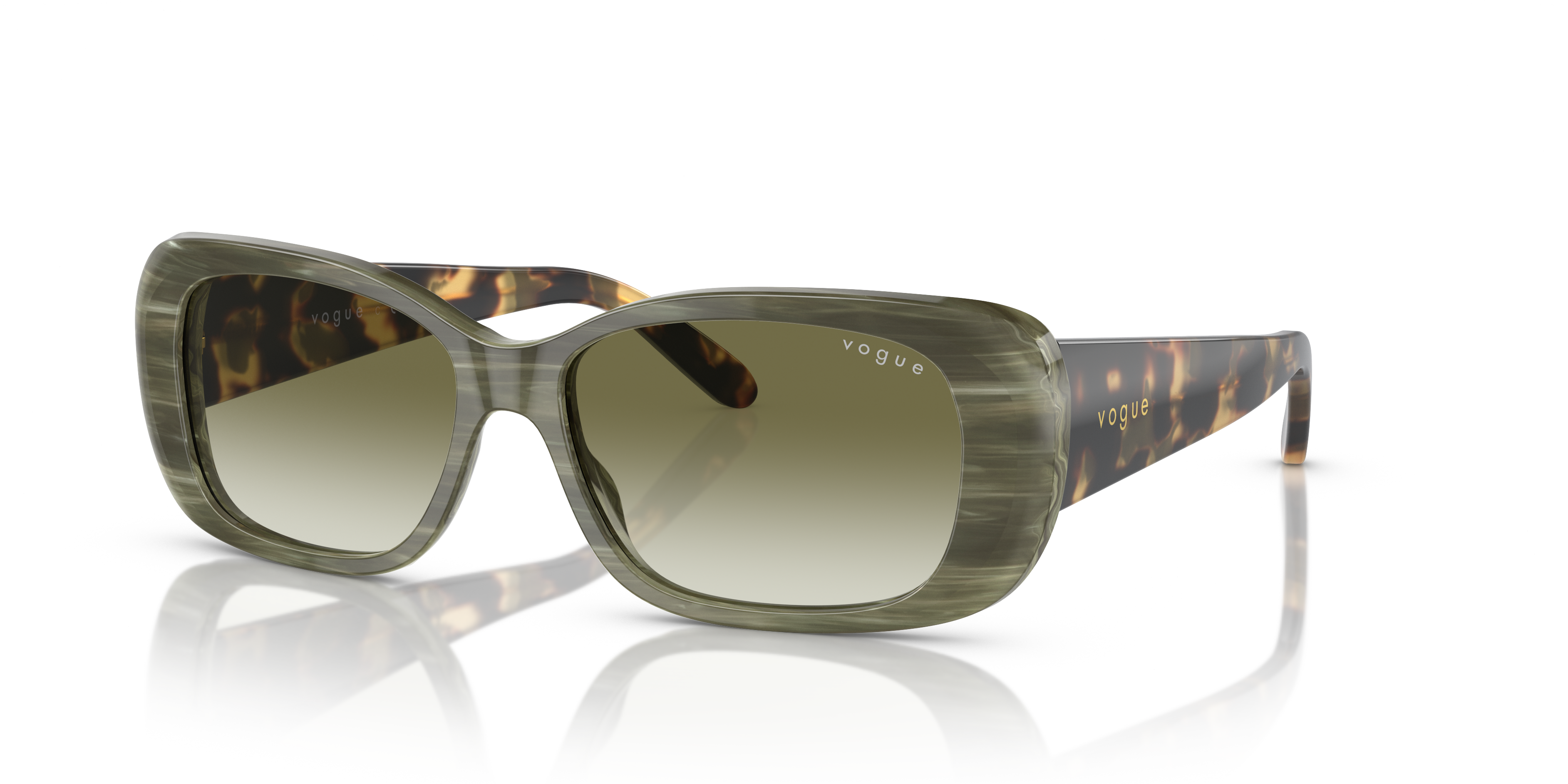 Vogue Eyewear VO2606S S (55 - 15) with Green lenses and Brown frame ...