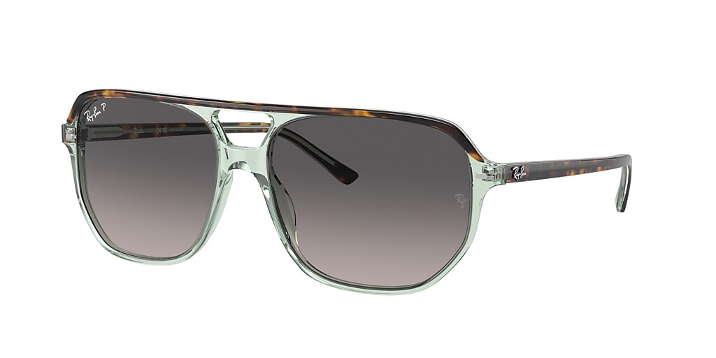 Ray-Ban RB2205 Bill One 57 Grey & Havana On Transparent Green Polarized ...