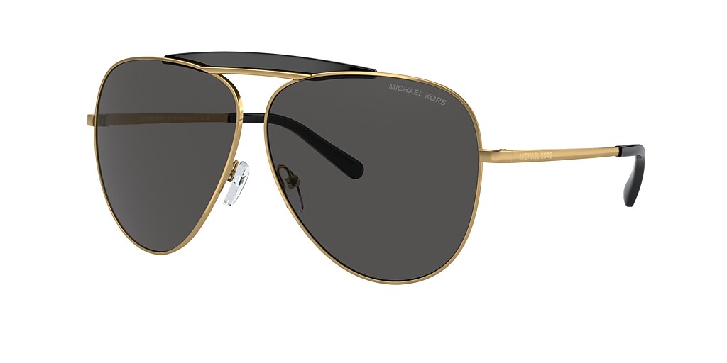 Michael Kors MK9037M Bleecker 61 Dark Grey Solid & Gold Sunglasses ...