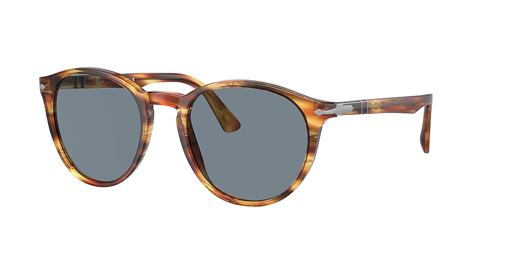 Persol PO3152S 52 Blue & Brown Striped Yellow Sunglasses | Sunglass Hut USA