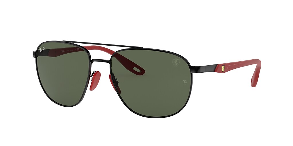 Ray-Ban RB3659M Scuderia Ferrari Collection 57 Green Classic & Black ...