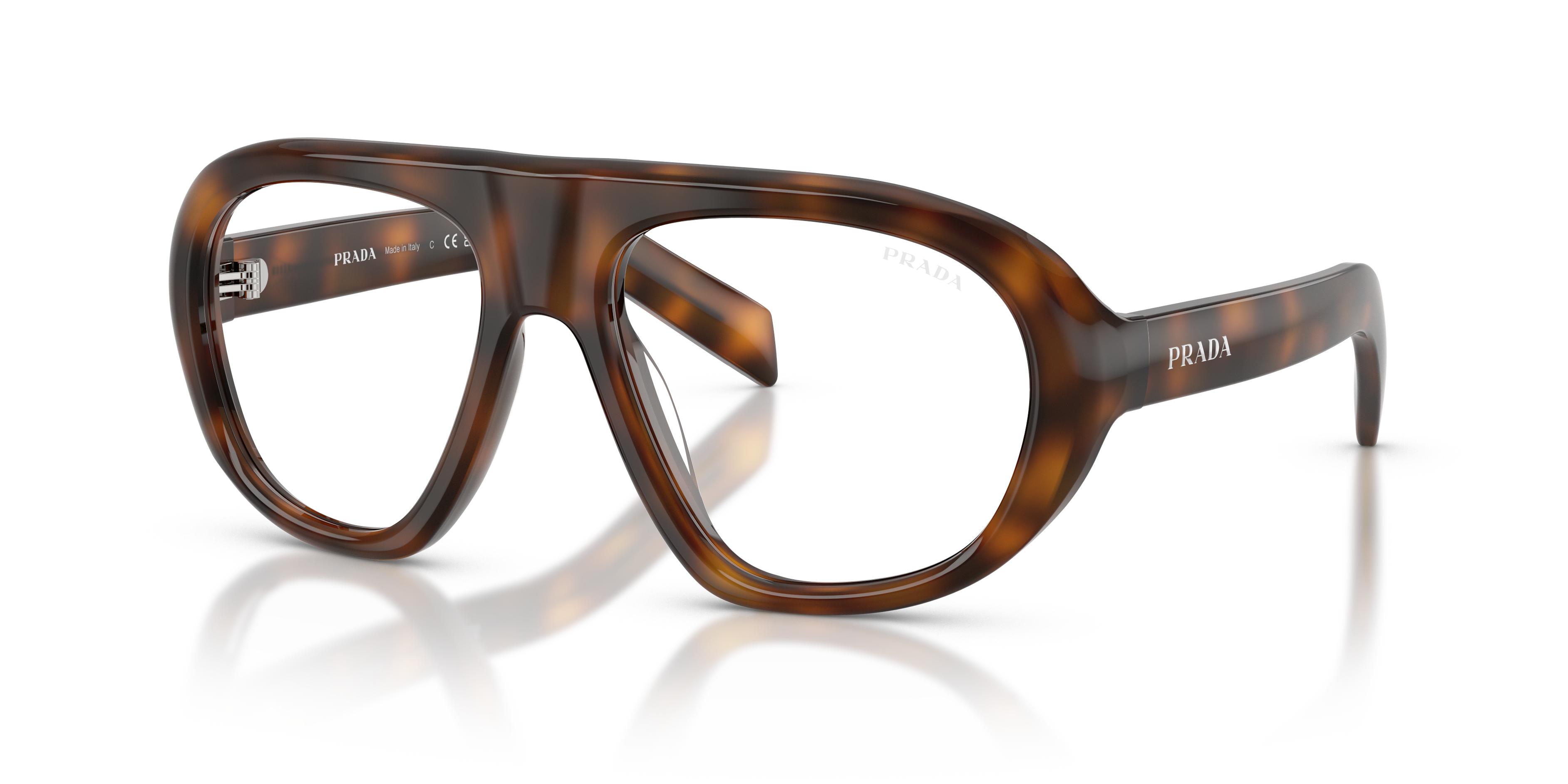 Prada PR C05S L (57 - 18) con Cristales Transparente y Montura Carey ...