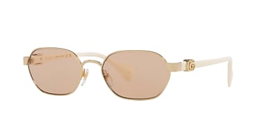 Gucci GG1593S 56 Pink & Gold Sunglasses | Sunglass Hut USA