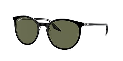 Ray-Ban RB2204 54 Green & Black On Transparent Polarized Sunglasses ...