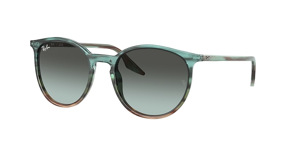 Ray-Ban RB2204 54 Blue Vintage & Striped Blue & Green Sunglasses ...
