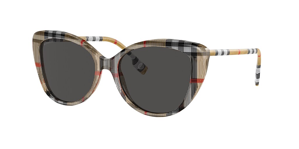 Burberry BE4407F 54 Dark Grey & Vintage Check Sunglasses | Sunglass Hut USA