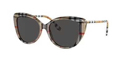 Burberry BE4407F 54 Dark Grey & Vintage Check Sunglasses | Sunglass Hut USA