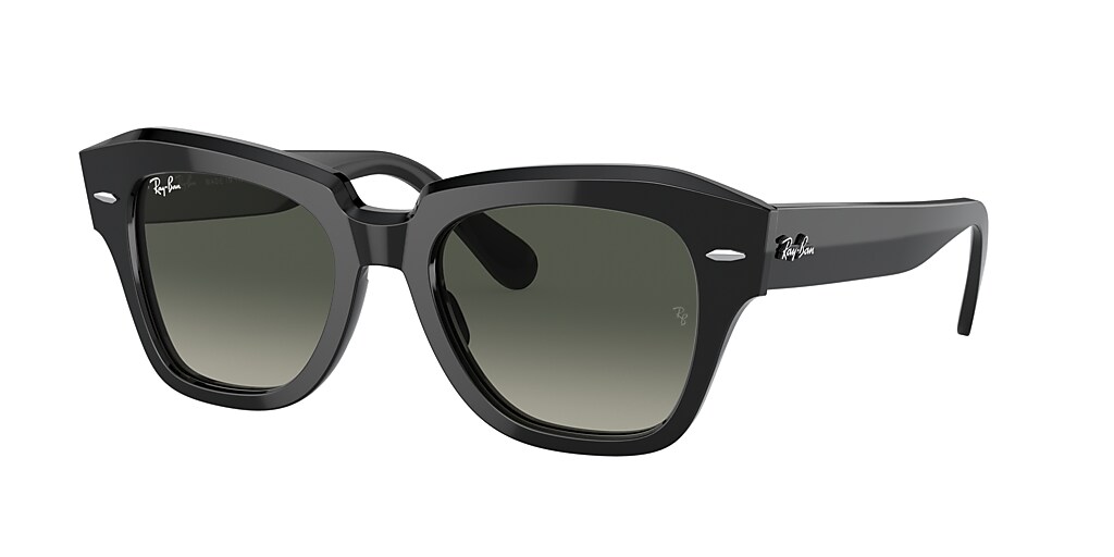 Ray-Ban RB2186 State Street 49 Grey & Black Sunglasses | Sunglass Hut USA