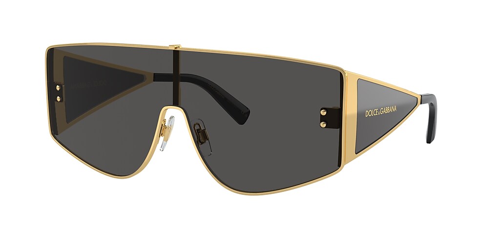 Dolce&Gabbana DG2305 01 Dark Grey & Gold Sunglasses | Sunglass Hut USA