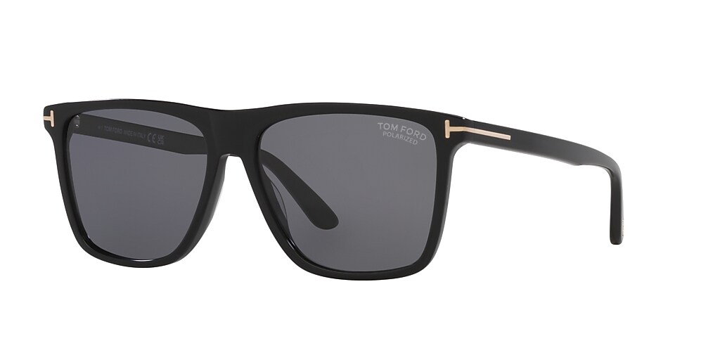 Tom Ford Fletcher 59 Grey & Black Shiny Polarized Sunglasses | Sunglass ...