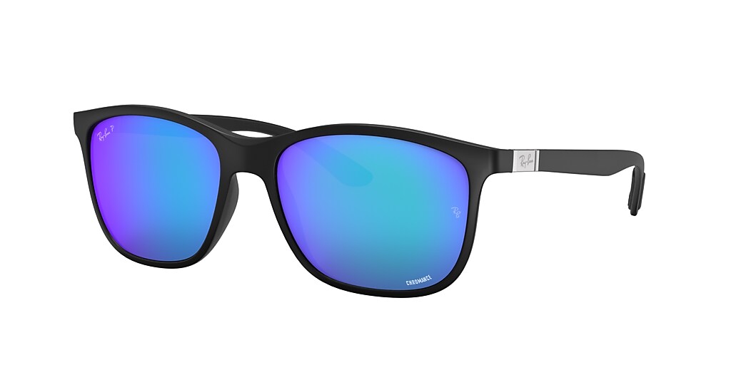 Ray-Ban RB4330CH Chromance 56 Blue & Black Polarized Sunglasses ...