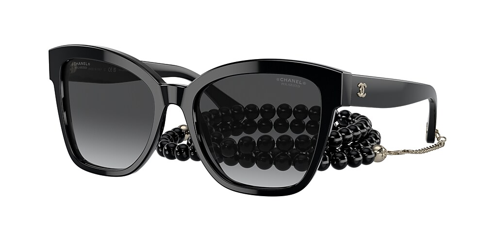 Chanel Square Sunglasses CH5487A 55 Grey & Black & Gold Polarised ...