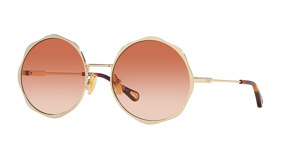 Chloé CH0184S 59 Orange & Gold Sunglasses | Sunglass Hut USA