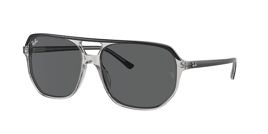 Ray-Ban RB2205 Bill One 57 Dark Grey & Dark Grey On Transparent Grey ...