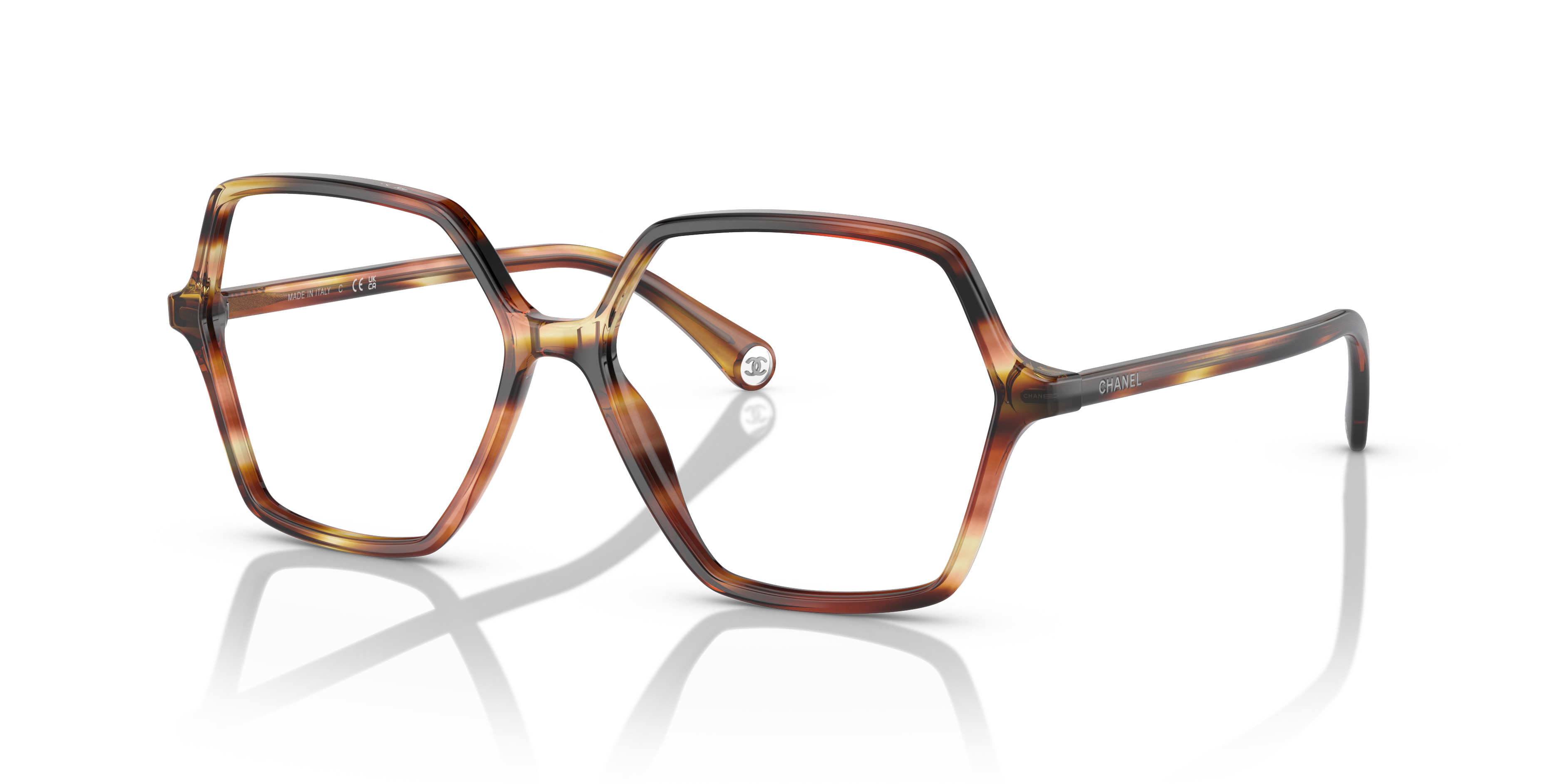 Chanel Square Eyeglasses CH3447A S (53 - 14) avec Verres Transparent et ...
