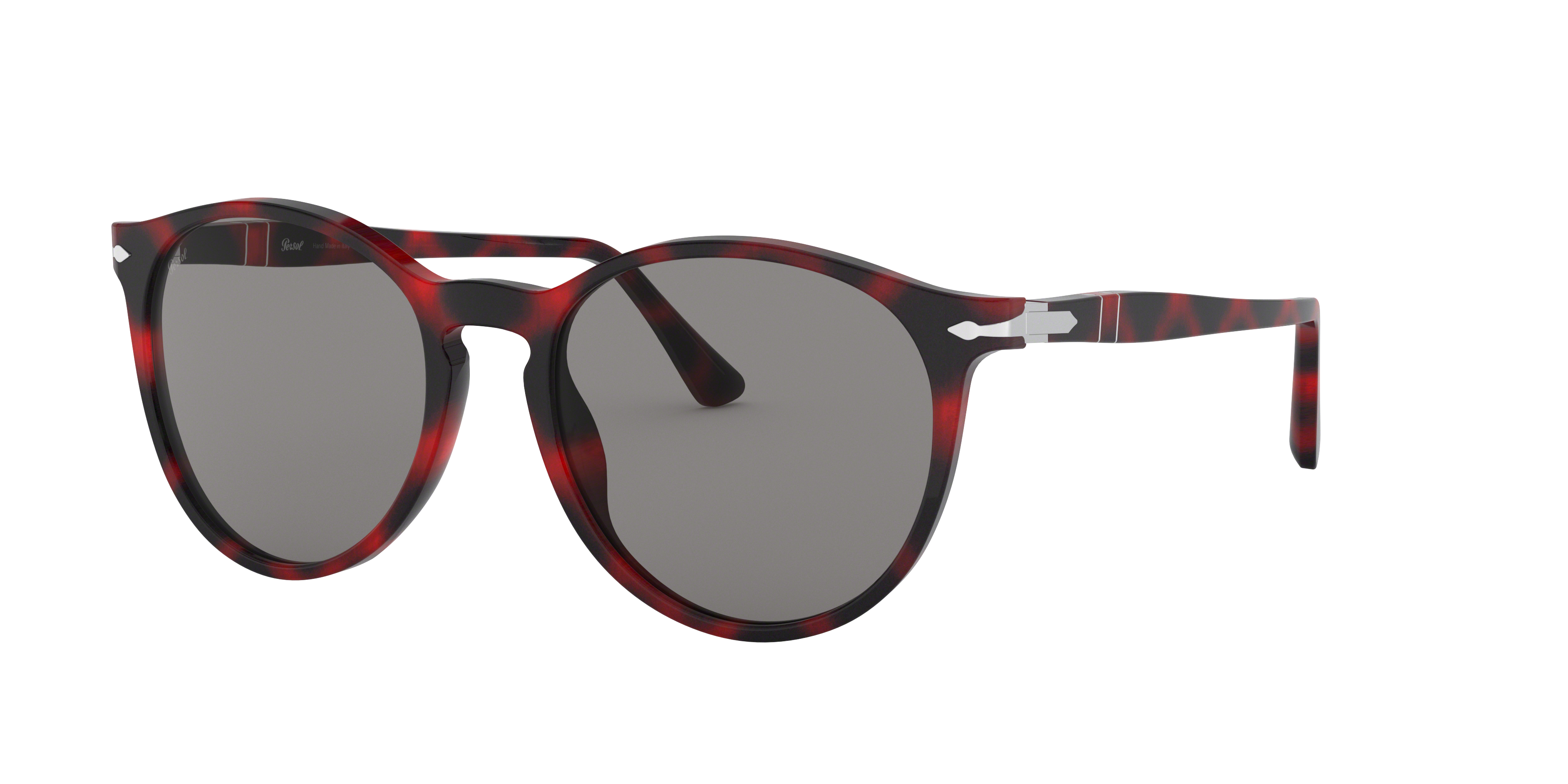 Persol PO3228S L (53 - 18) con Cristales Gris y Montura Rojo | Sunglass ...