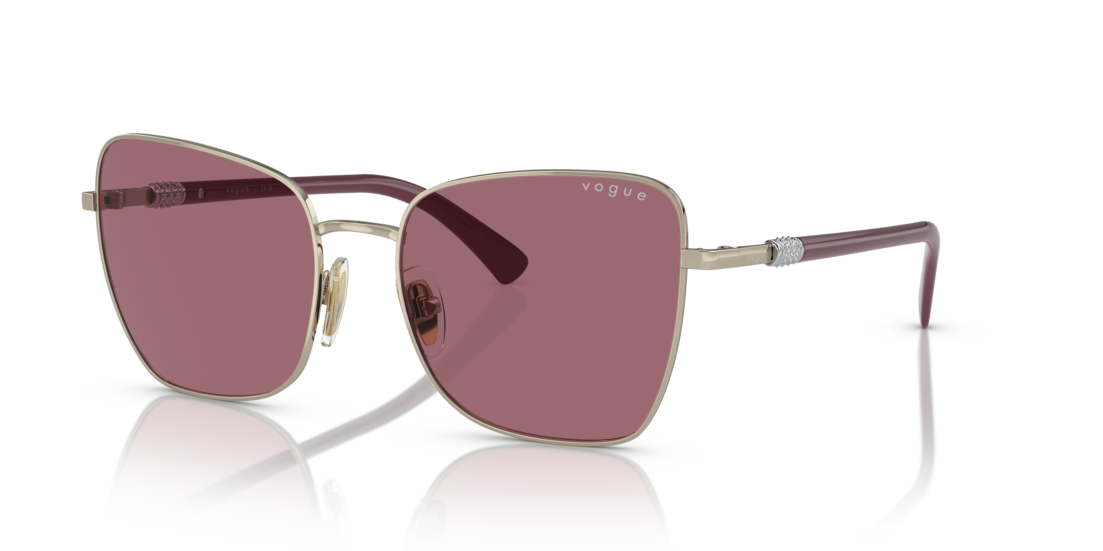 Vogue Eyewear VO4277SB L (56 - 18) with Violet lenses and Gold frame ...