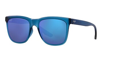 Maui Jim Pehu 55 Blue Hawaii Mirror Polarized & Blue Polarized ...
