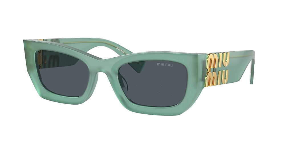 Miu Miu MU 09WS 53 Dark Grey & Ivy Opal Sunglasses | Sunglass Hut USA