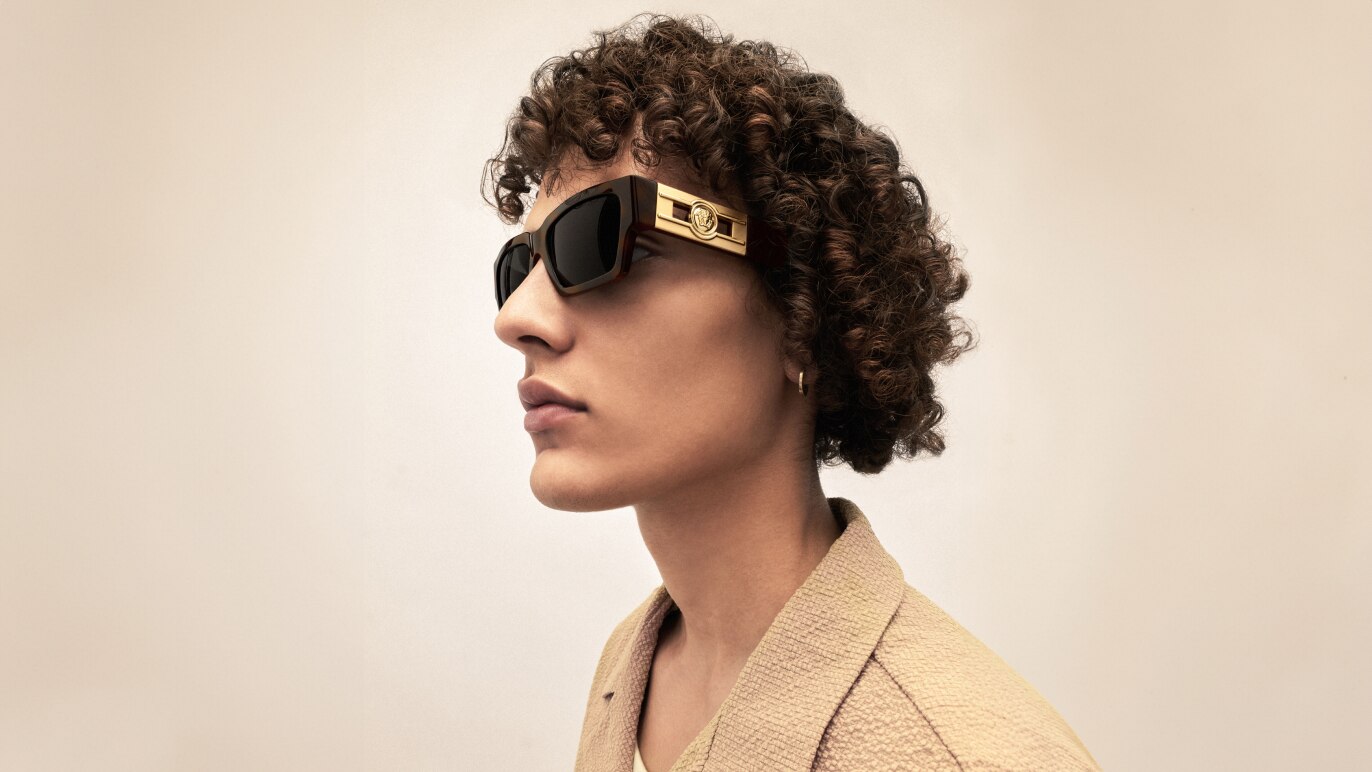 Versace VE4459 54 Dark Grey & Havana Sunglasses | Sunglass Hut Australia