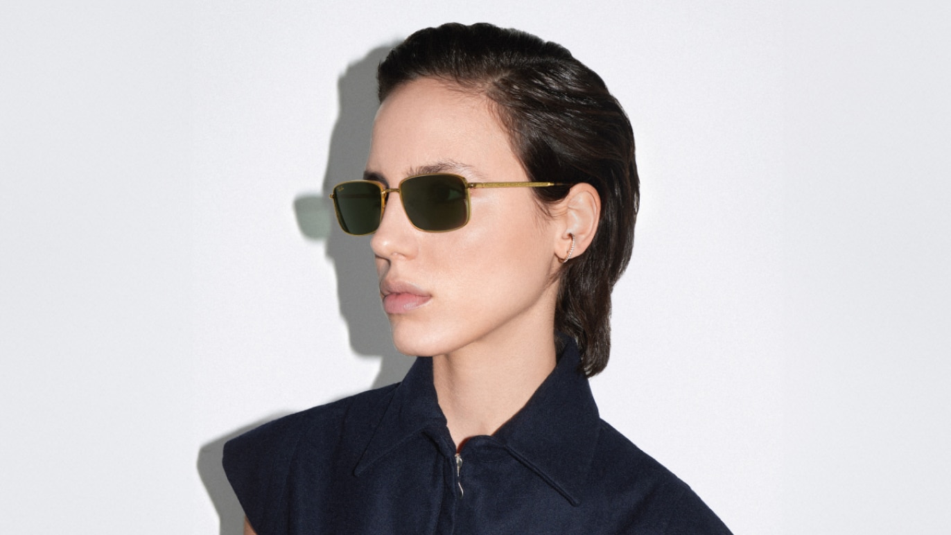 Ray-Ban RB3717 57 Green & Gold Sunglasses | Sunglass Hut USA