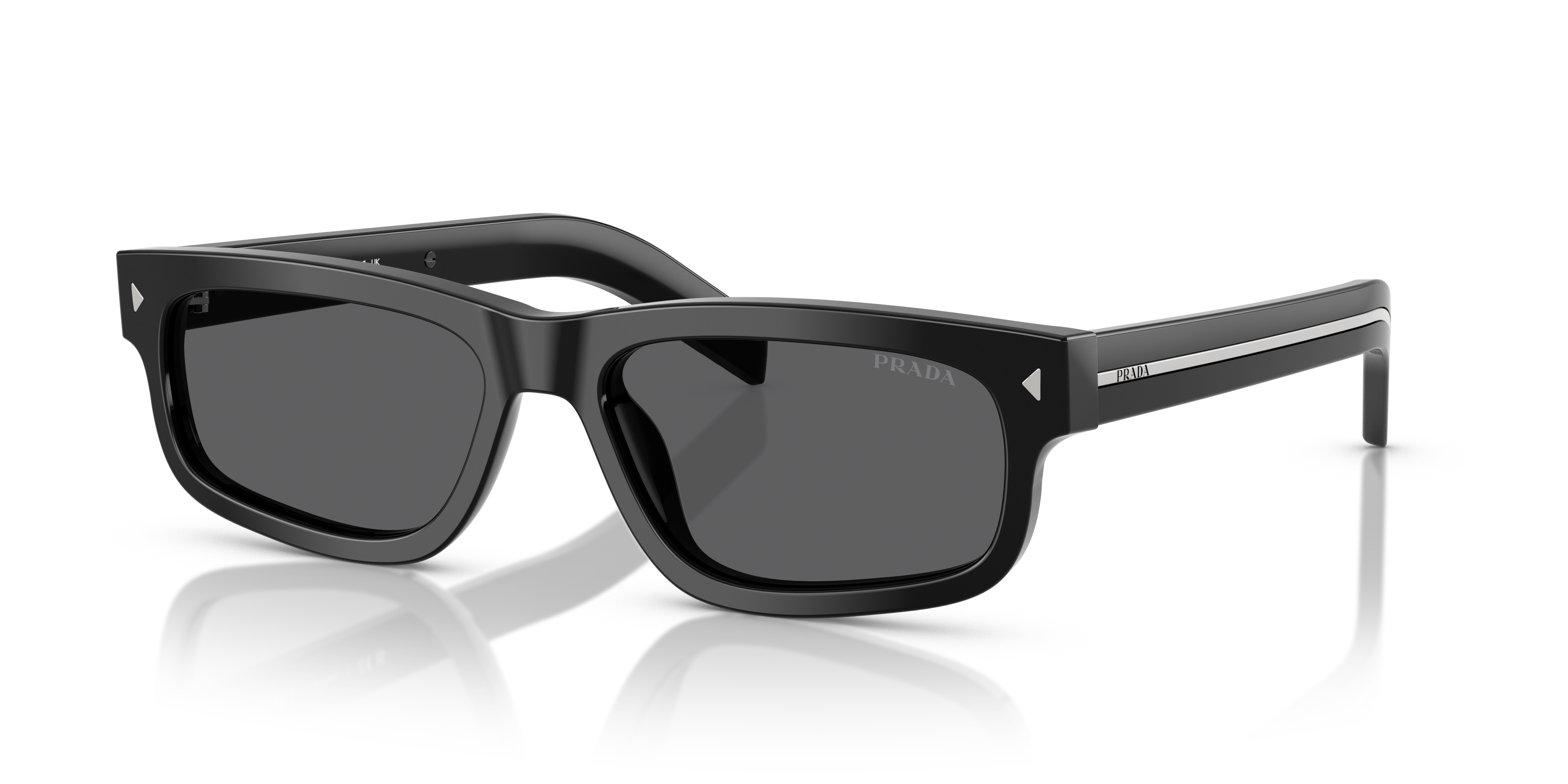 Prada PR B11S M (55 - 17) with Grey lenses and Black frame | Sunglass Hut®