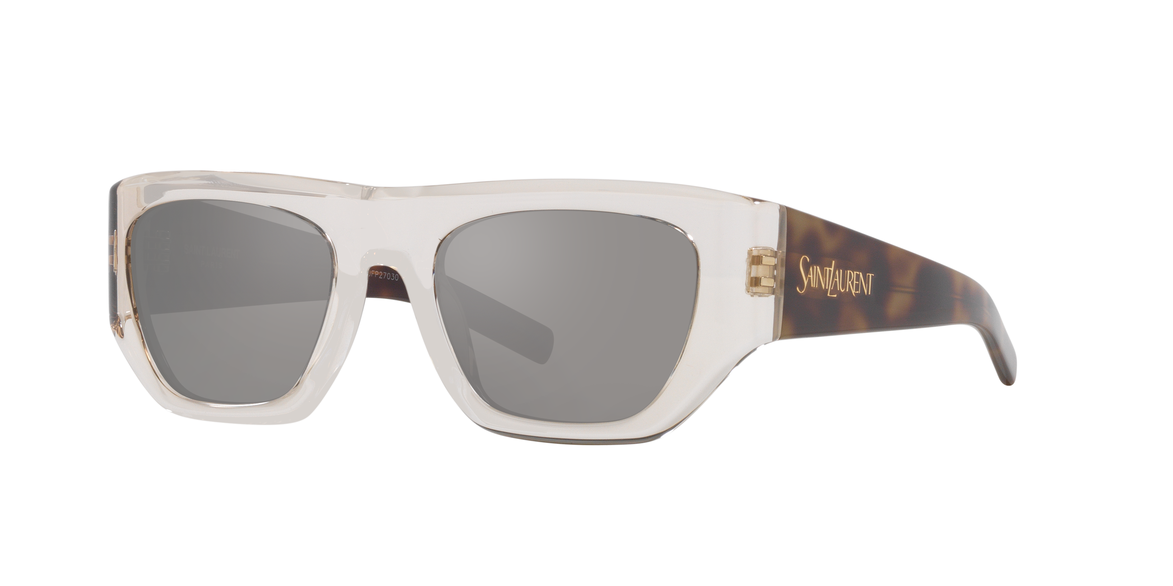 Saint Laurent SL 740 S (52 - 21) with Silver lenses and Brown frame ...